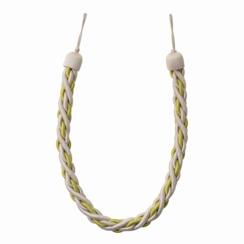 2 x New England Moss Green Rope Curtain Tiebacks Tie Backs Fabric Drape ...