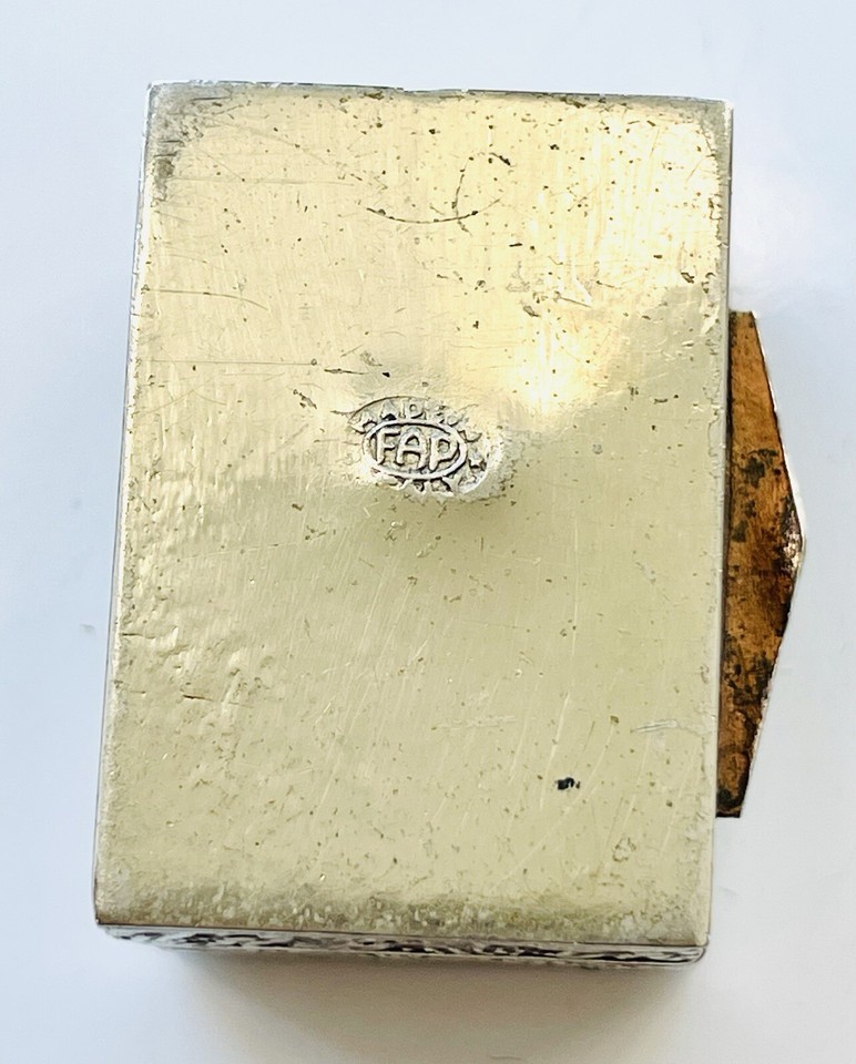 Vintage Fabbrico Angelo Pessar FAP Italy Micro Mosaic Floral Engraved ...