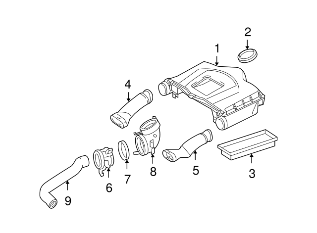 OEM 2720900782 Mercedes-Benz C230 C350 C280 206-2007 Engine Left Air ...