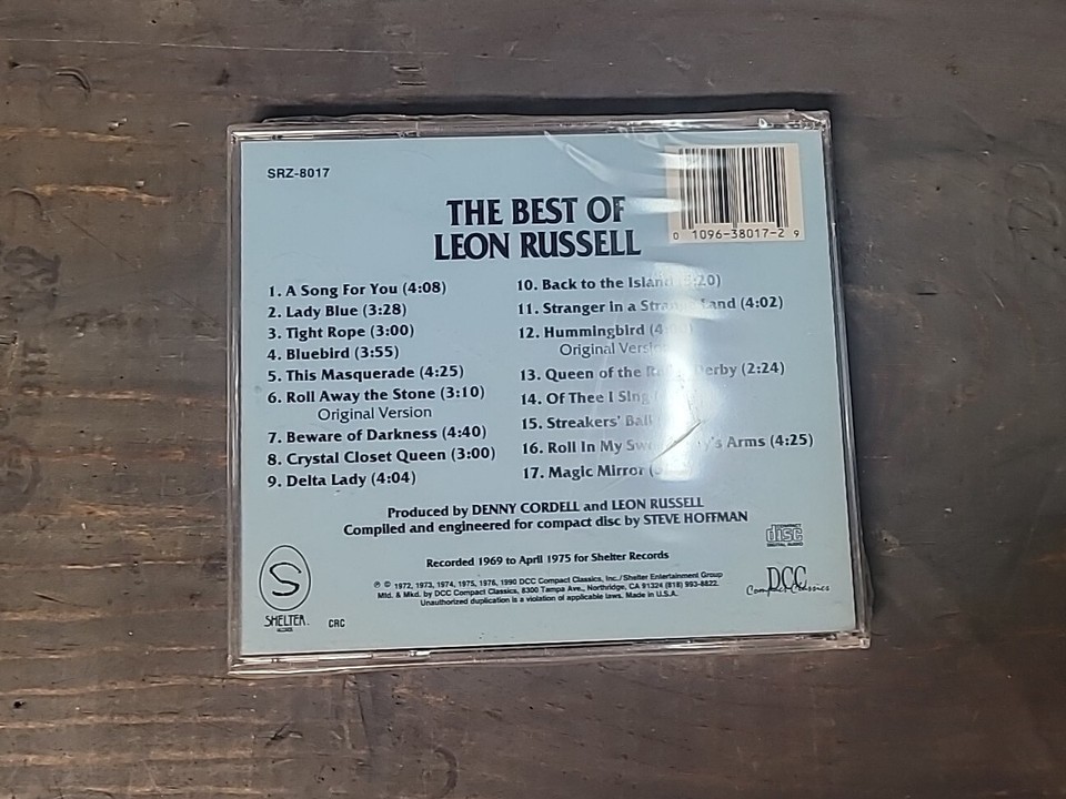 Rare*** Brand New-THE BEST OF LEON RUSSEL- CD Sealed SRZ-8017 SHELTER ...