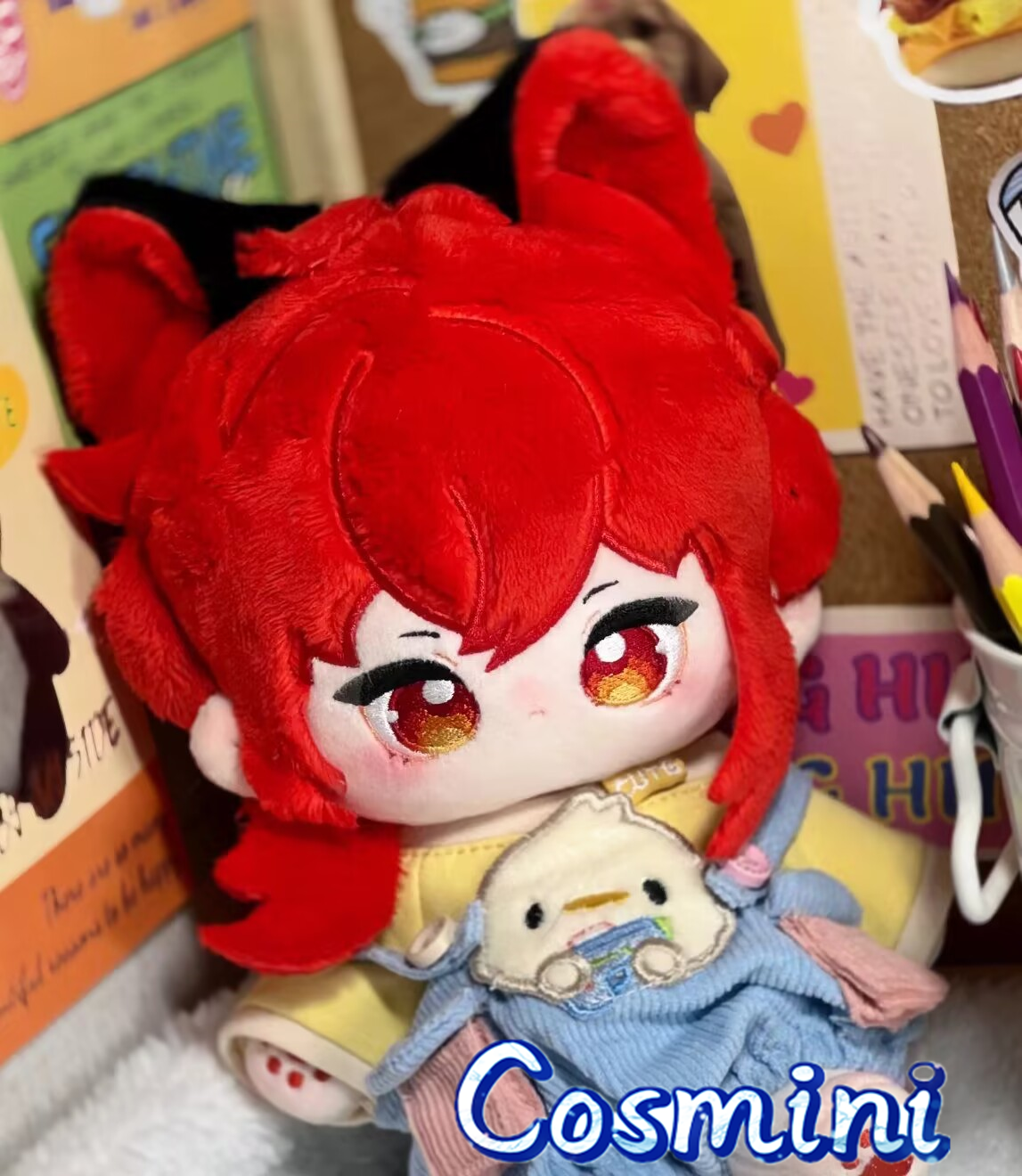 Genshin Impact Diluc 20cm Plush Doll Dress up Stuffed Toy Anime Plushie ...