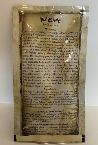 WEN by Chaz Dean Cleansing Conditioner 2oz Sample Size - Sweet Almond ...