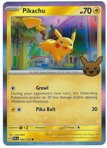 Pikachu Card HP 70 -006/015-Growl Pika Bolt Holo-NM-MT | eBay