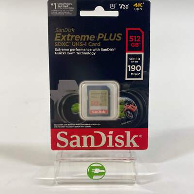 New SanDisk Extreme Plus SDXC UHS-I Memory Card 512 GB | eBay