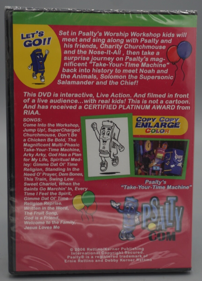 Psalty Praise Party Two DVD 2004 Christian Musical Worship Jesus | eBay