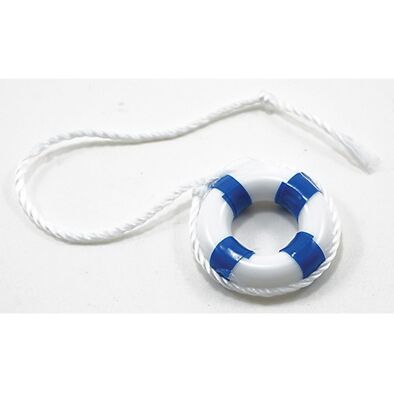 Dollhouse Miniature Small Blue and White Life Preserver Ring by Multi ...