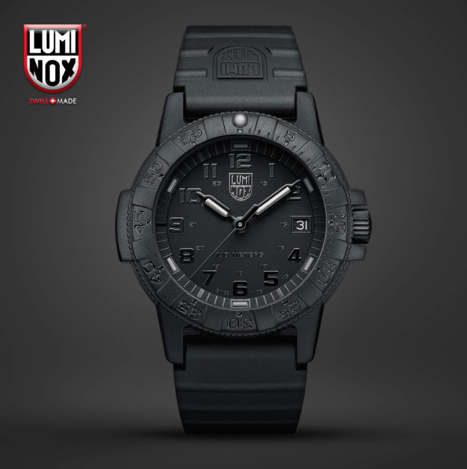 [Luminox] LUMINOX Watch Leather Back Tiger 0300 Series Blackout 0301.bo Men [par | eBay