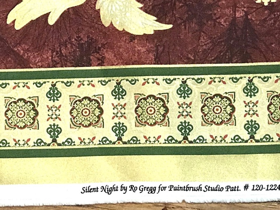 Christmas Midnight Mass CATHEDRAL ANGELS w gold metallic quilters ...