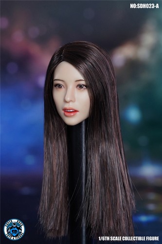 1/6 Female Open Mouth Girl Head Carved Fit 12in Suntan TbLeague Body ...