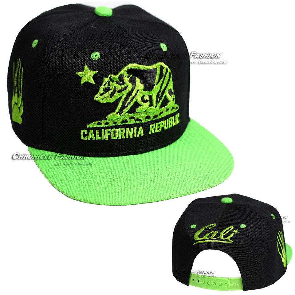 California Republic Baseball Cap Snapback Adjustable Hat Cali Hip Hop ...