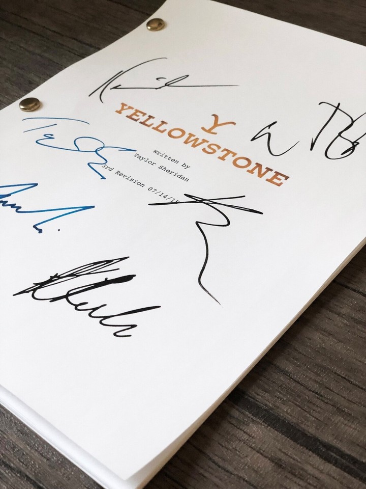 Yellowstone Tv Show Script Memorabilia With Autographs Gift for Men or ...
