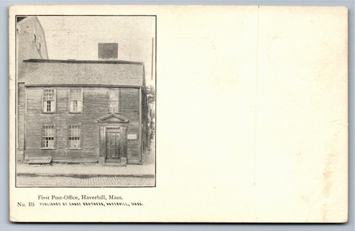 Postcard MA B&W First Post Office Haverhill Massachusetts T8 | eBay