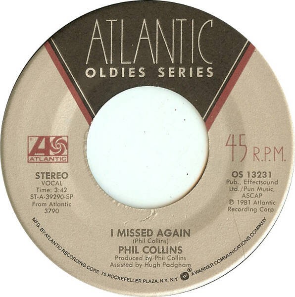 Phil Collins - I Missed Again / In The Air Tonight (VINYL) | eBay UK