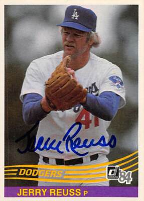 Jerry Reuss autographed baseball card (Los Angeles Dodgers) 1984 ...