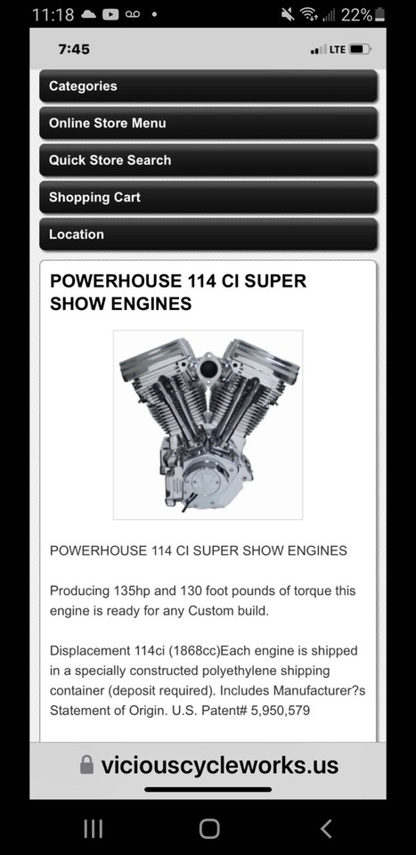 Harely Motorcycle engine NEW MID-USA POWERHOUSE 114 SUPER SHOW ENGINE ...