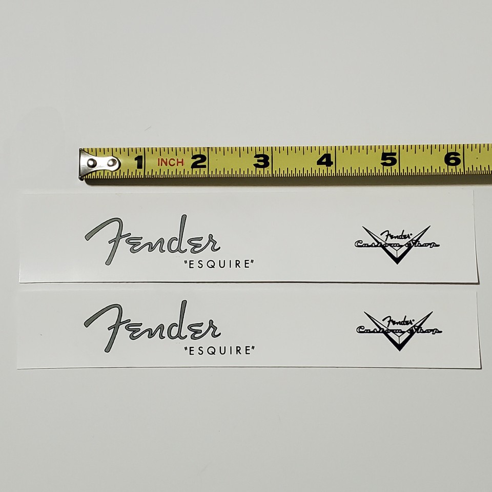 Fender Esquire Waterslide Guitar Neck Headstock Decals with CS Logo ...