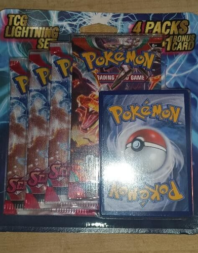 Pokemon TCG Lightning Set 4 Packs + 1 Bonus Card! Brand New/Sealed! | eBay