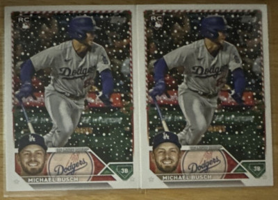 (2)2023 Topps Holiday #H130 Michael Busch RC Los Angeles Dodgers Rookie ...