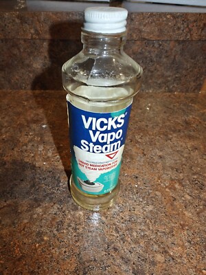 Vtg Vicks Vapo Steam Glass Bottle Liquid Medication Ad Prop Display ...