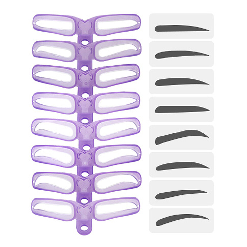 8+Styles+Eyebrow+Shaping+Stencils+Grooming+Shaper+Template+Makeup+Tool ...