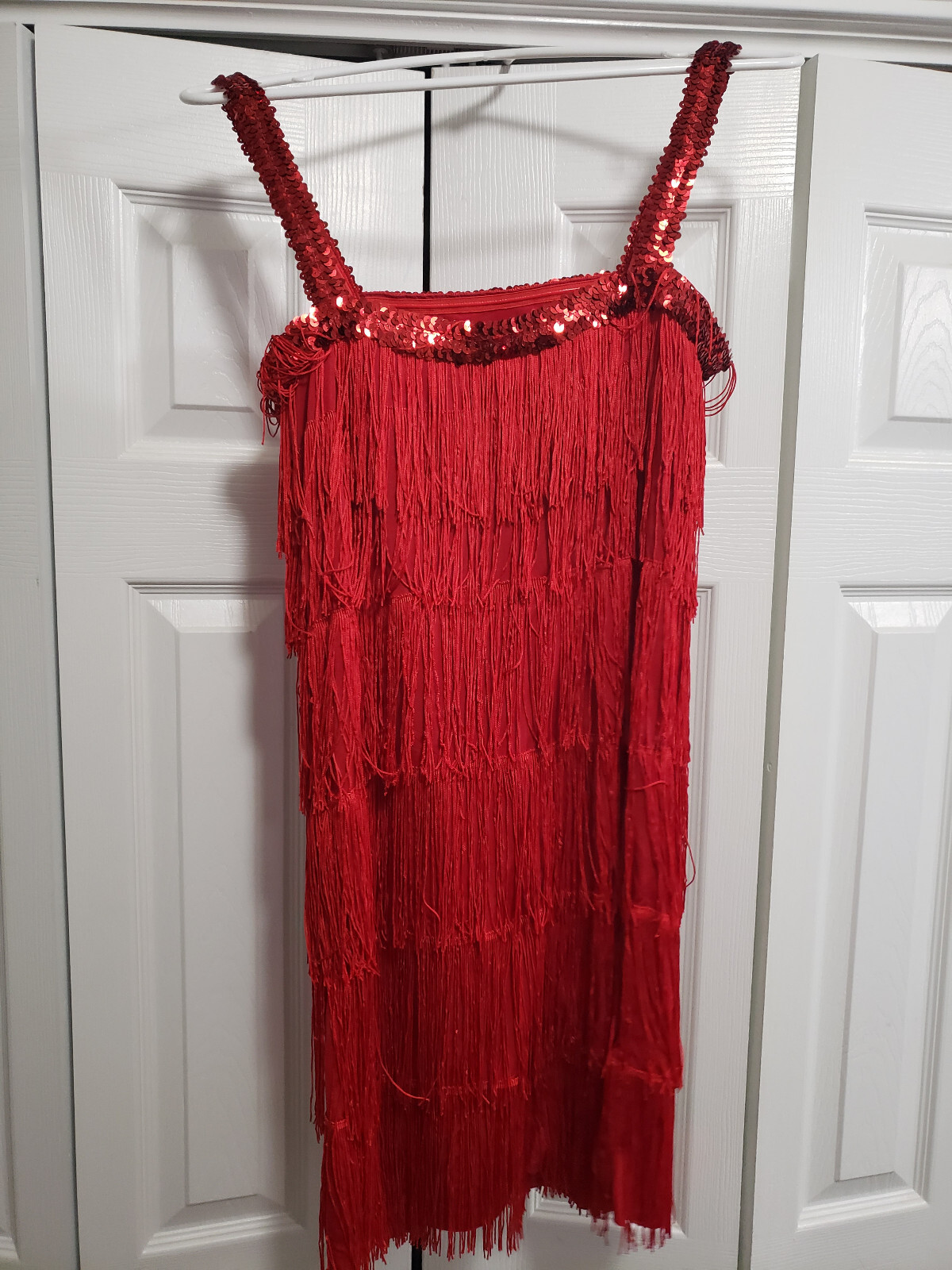 Roaring 1920's FLAPPER Costume - Red Fringe Sequined … - Gem