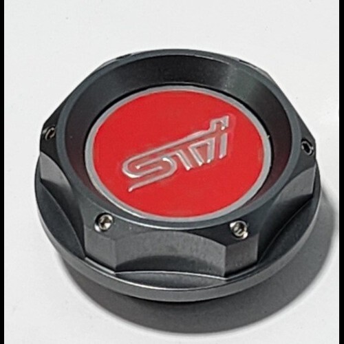 GUNMETAL BILLET ALUMINUM ENGINE VALVE COVER OIL FILLER CAP FOR SUBIE ...