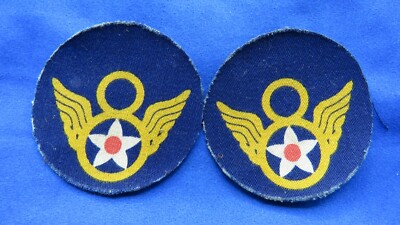 2 ORIGINAL BRITISH MADE 8TH AAF PATCHES-PRINTED ON A LIGHT CANVAS LIKE ...