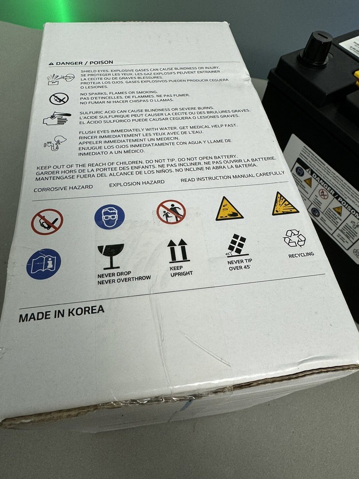 85B24LS Hankook AtlasBX 2017-2024 Tesla Model 3 Y 12V Battery 45Ah OEM ...