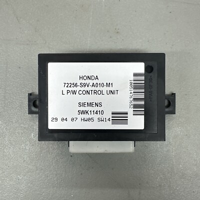 #72256-S9V-A010-M1 Honda Pilot Window Control Module Driver Left Door ...