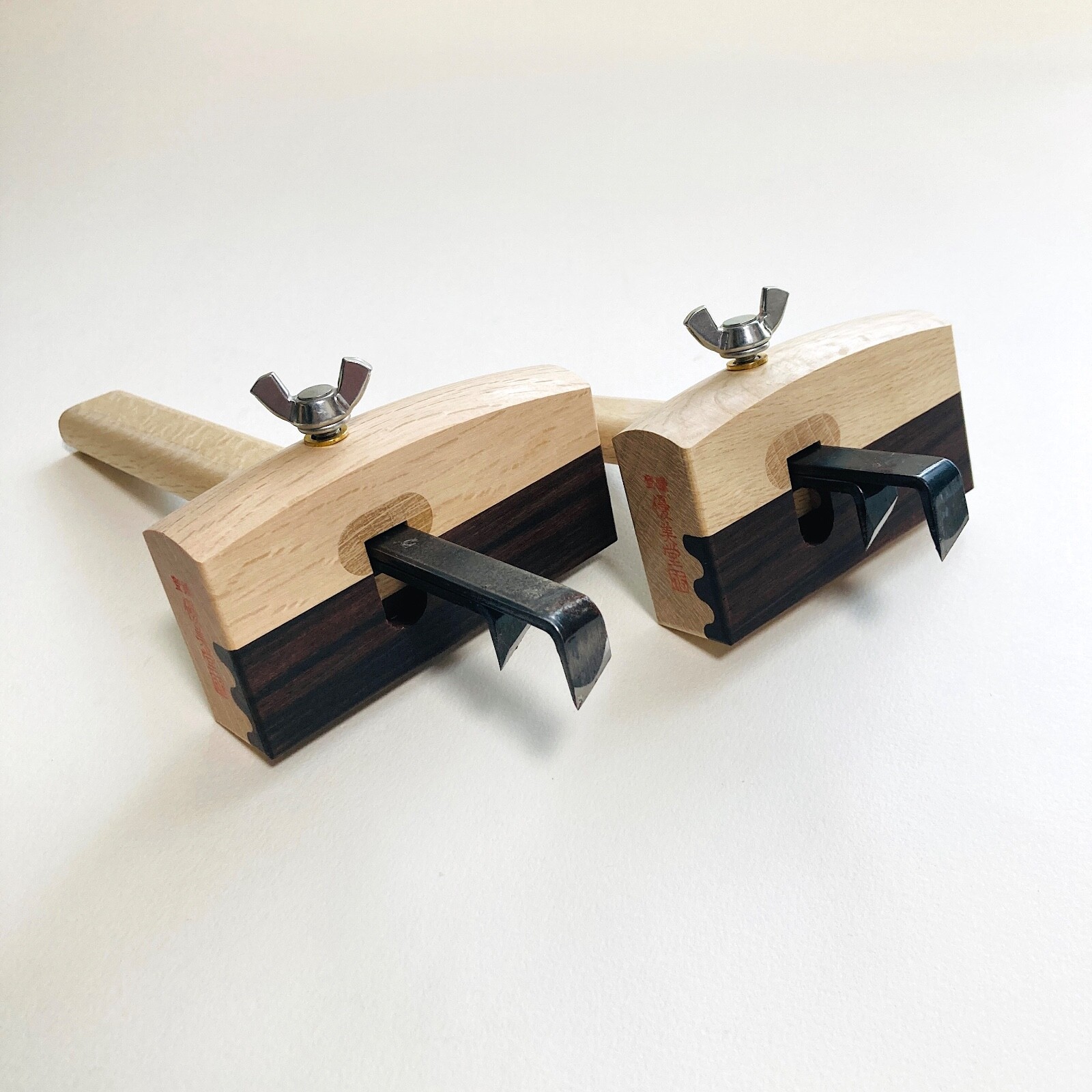 Japanese Marking Gauge Kehiki Drawing 2 Line Simultaneously Dark Wood ...