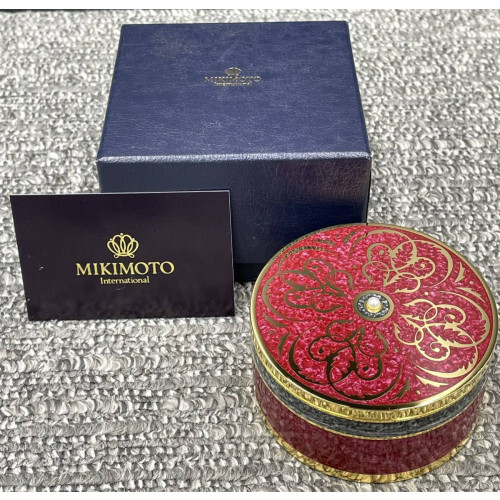 MIKIMOTO International Jewelry Box Lacquered Red × Gold limited From ...