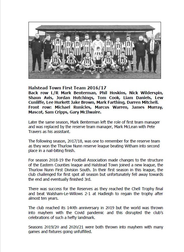 BOOK. Halstead Town FC 1879-2025 Revised and updated. | eBay UK