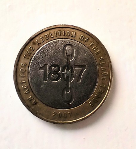 1807 Abolition of Slavery 2007 Rare Mint Coin with Errors 2 Pound used ...
