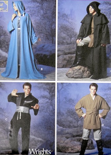 Simplicity 5840 Sewing Pattern Renaissance Mystic Hooded Robe Obi Wan S ...