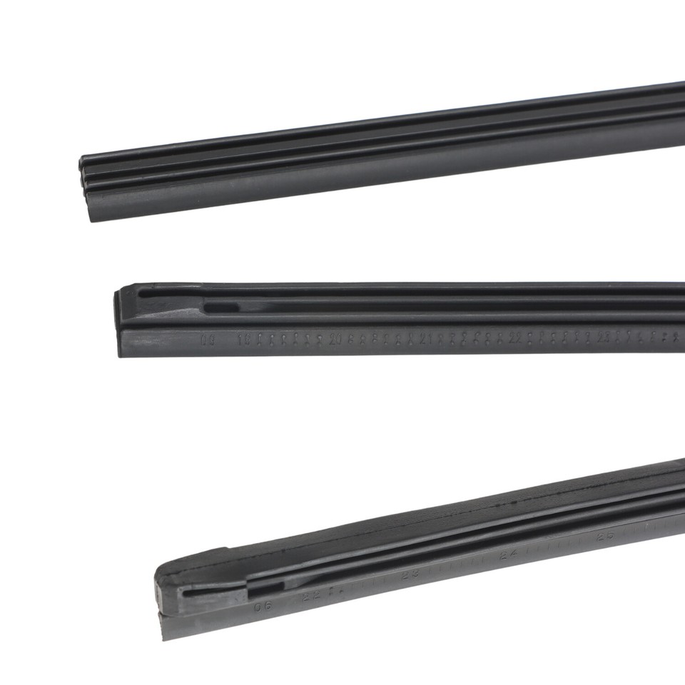 Black Front & Rear Windshield Wiper Blade Insert Set for Acura MDX 2014 ...