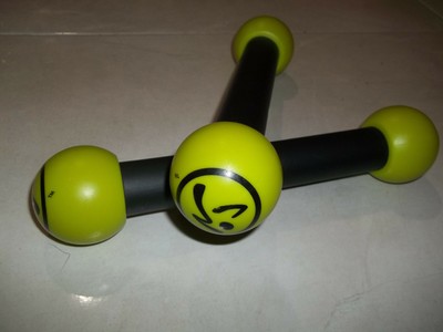 Zumba Fitness Body Shaping Toning Sticks Hand Weights 1 Pound EACH lime ...