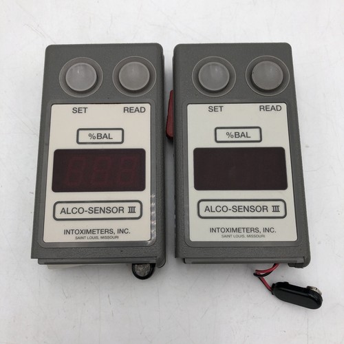 Lot Of 2 Intoximeters Inc Alco-Sensor III Breathalyzer PARTS REPAIR AS ...