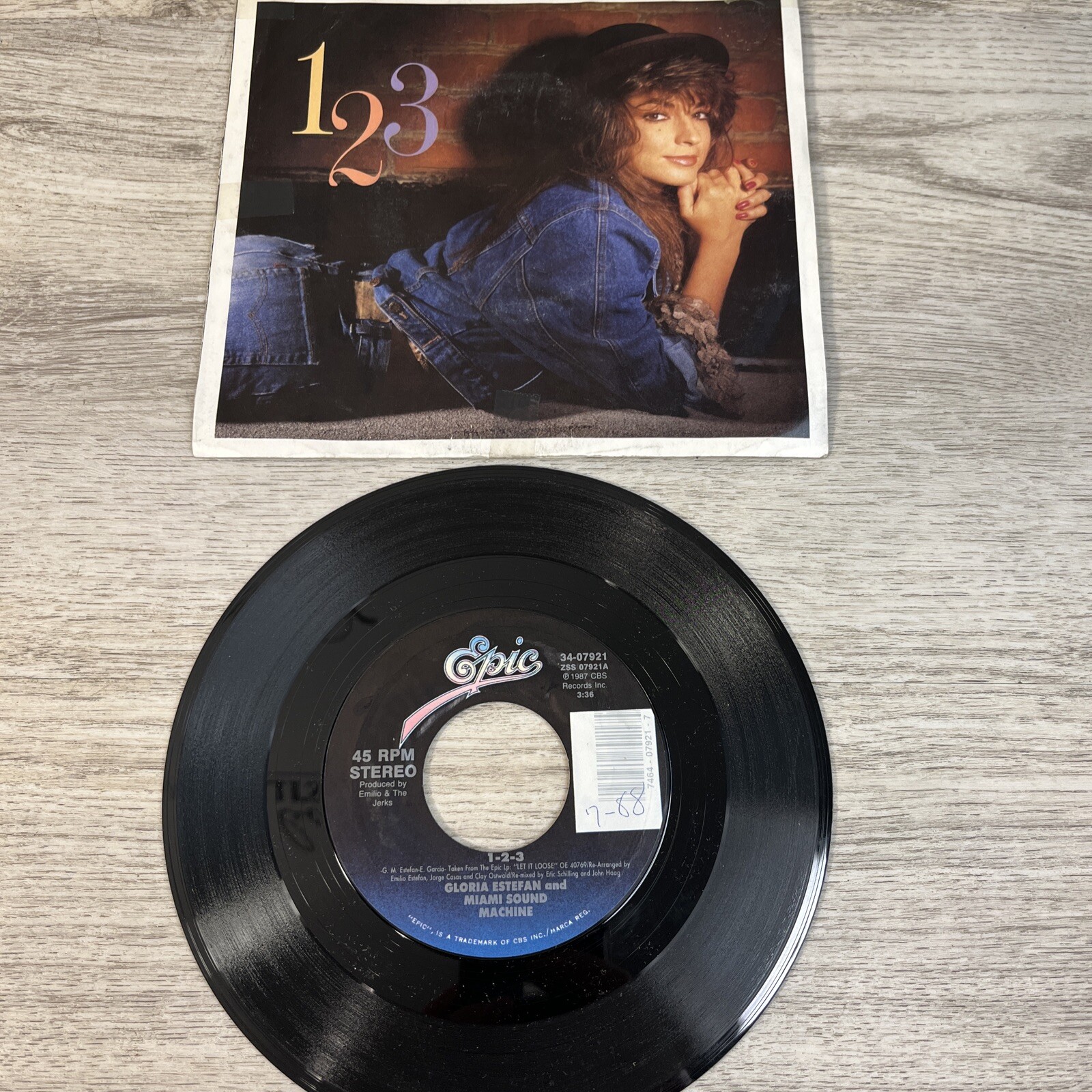 Gloria Estefan & Miami Sound Machine 1-2-3 Vinyl 45rpm 1988 Play Tested ...