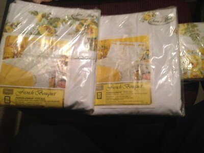 NEW -Vintage Sears Best- Twin fitted 3 piece sheet Set- Fits 39"x 75 ...