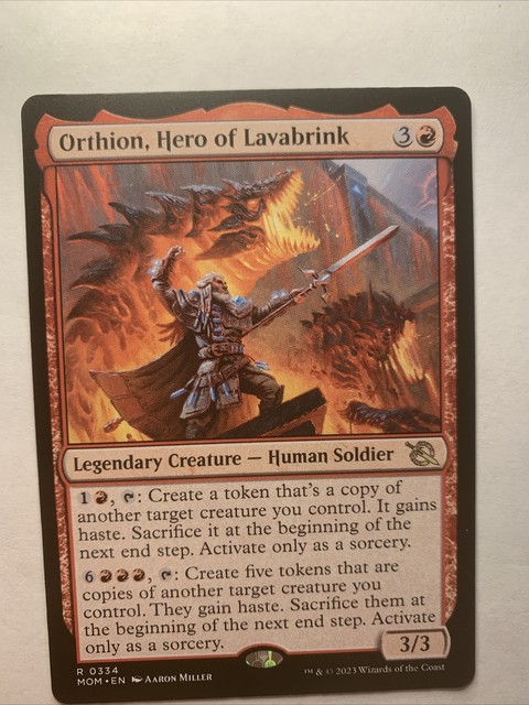 MTG Orthion, Hero of Lavabrink March of the Machine 0334 Regular Rare ...