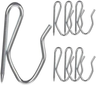 Metal Pin Curtain Hooks -PacK OF 10 / 20 / 40 / 60 / 80 / 100-Pinch ...