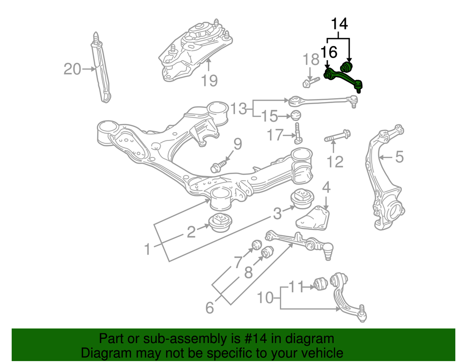 Genuine Audi Upper Link 4D0-407-510-J | eBay