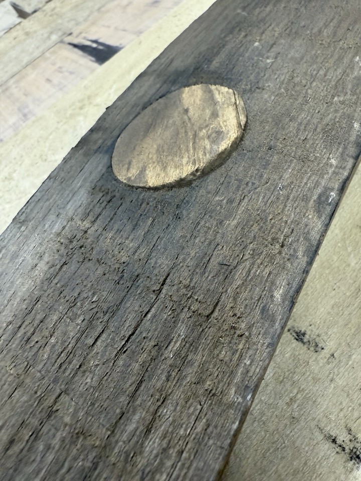 White Oak Whiskey Barrel Stave With Bung, from Old Prentice Distillery ...