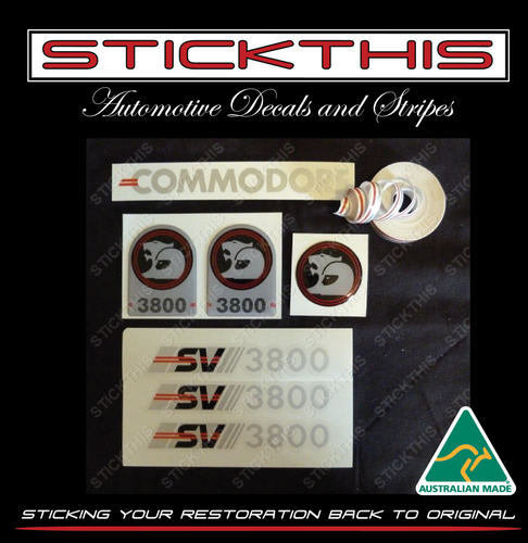 SV3800 Body, Decal/Sticker, Stripe, Bonnet & Guards Badge Kit - VN HSV ...