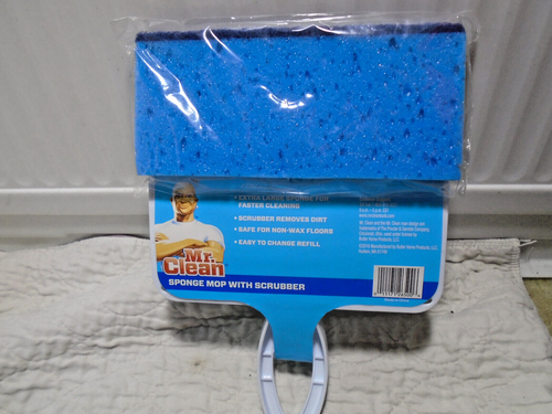 MR. CLEAN Sponge Mop with Scrubber - NEW | eBay