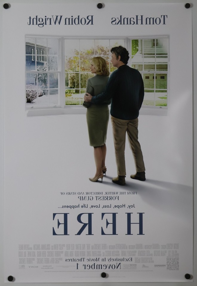 Here - original DS movie poster 27x40 D/S 2024 - Tom Hanks , Zemeckis ...