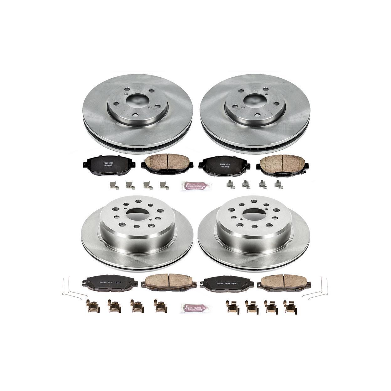 PowerStop Disc Brake Kit - Front and Rear - Fits Lexus SC300 1999-2000 ...