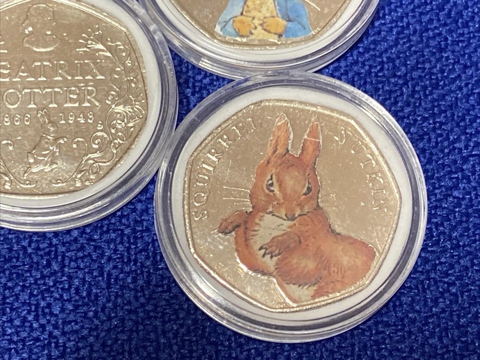 Beatrix Potter 🐰 50p Coin Full Set 2016 Uncirculated Royal mint ...
