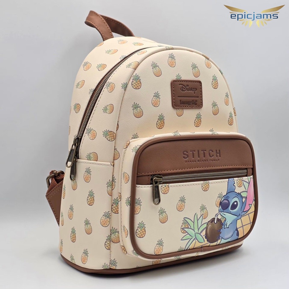 Loungefly Disney Lilo & Stitch Pineapple Brown Mini Backpack Bag New | eBay