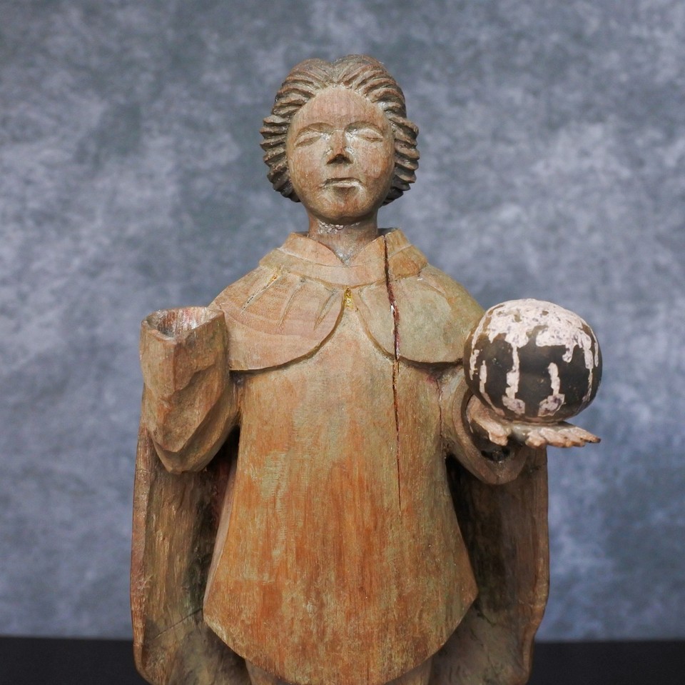 Antique 1800s Santo Nino Christ Child Spanish Colonial Folk Art Carving ...
